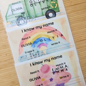 Dry Erase Personalised Name Mat Tracing Busy Binder Custom Name ...