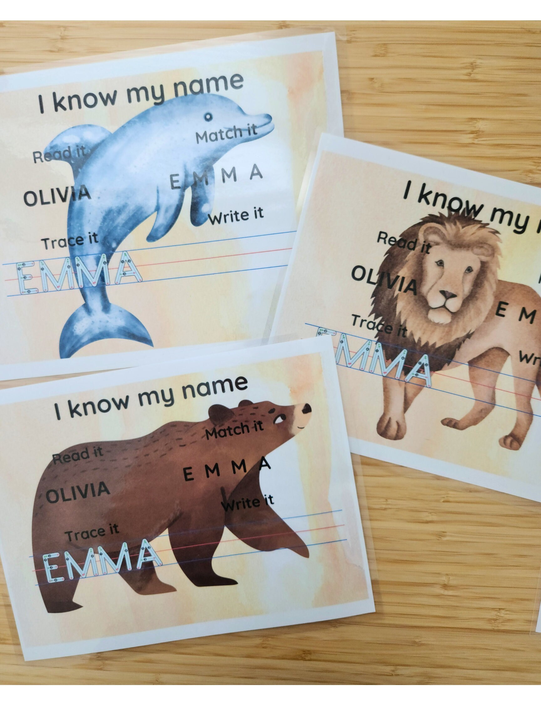 Dry Erase Personalised Name Mat Tracing Busy Binder Custom - Etsy