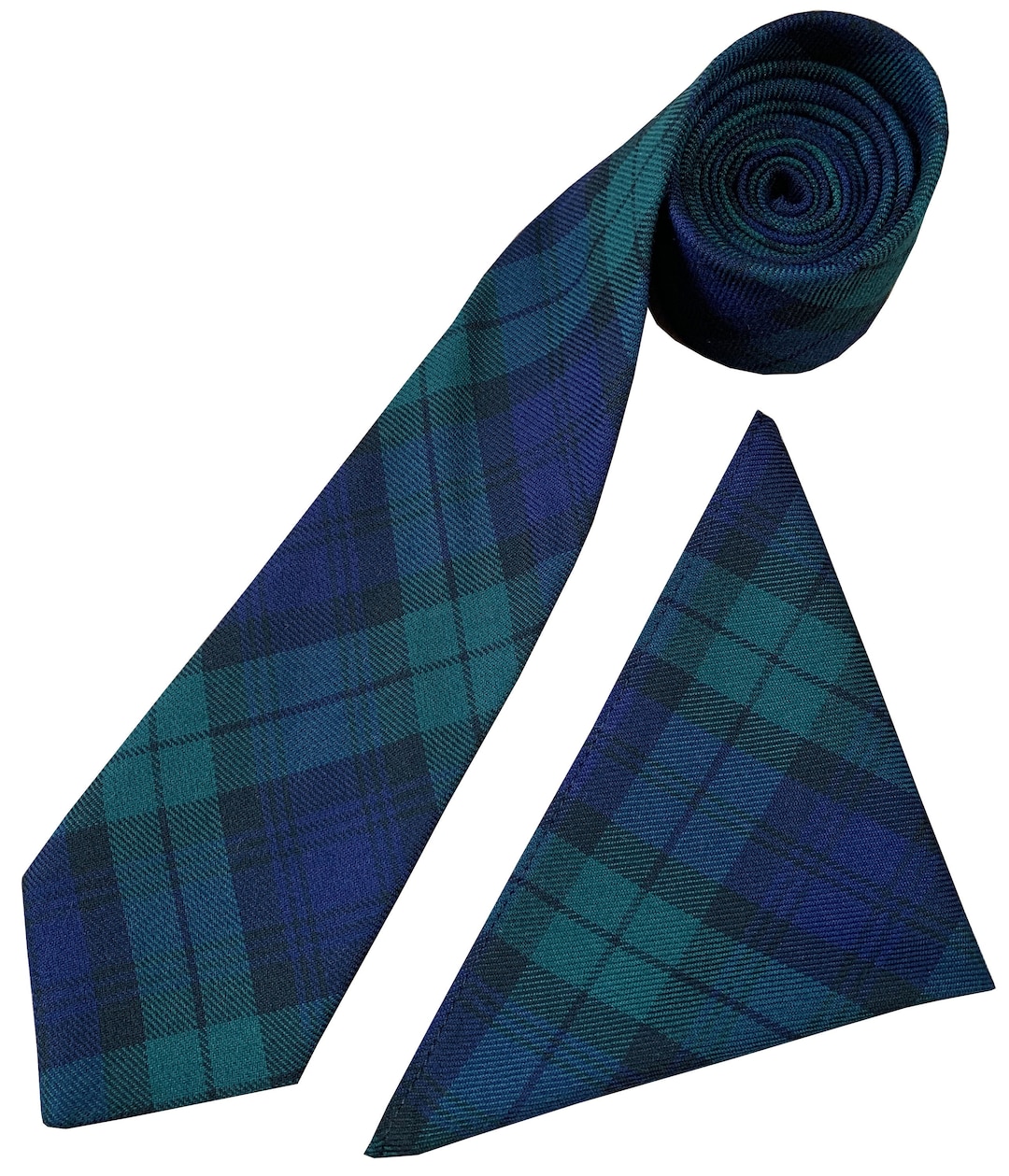 Men's Black Watch Tartan Tie & Hanky Set - Etsy