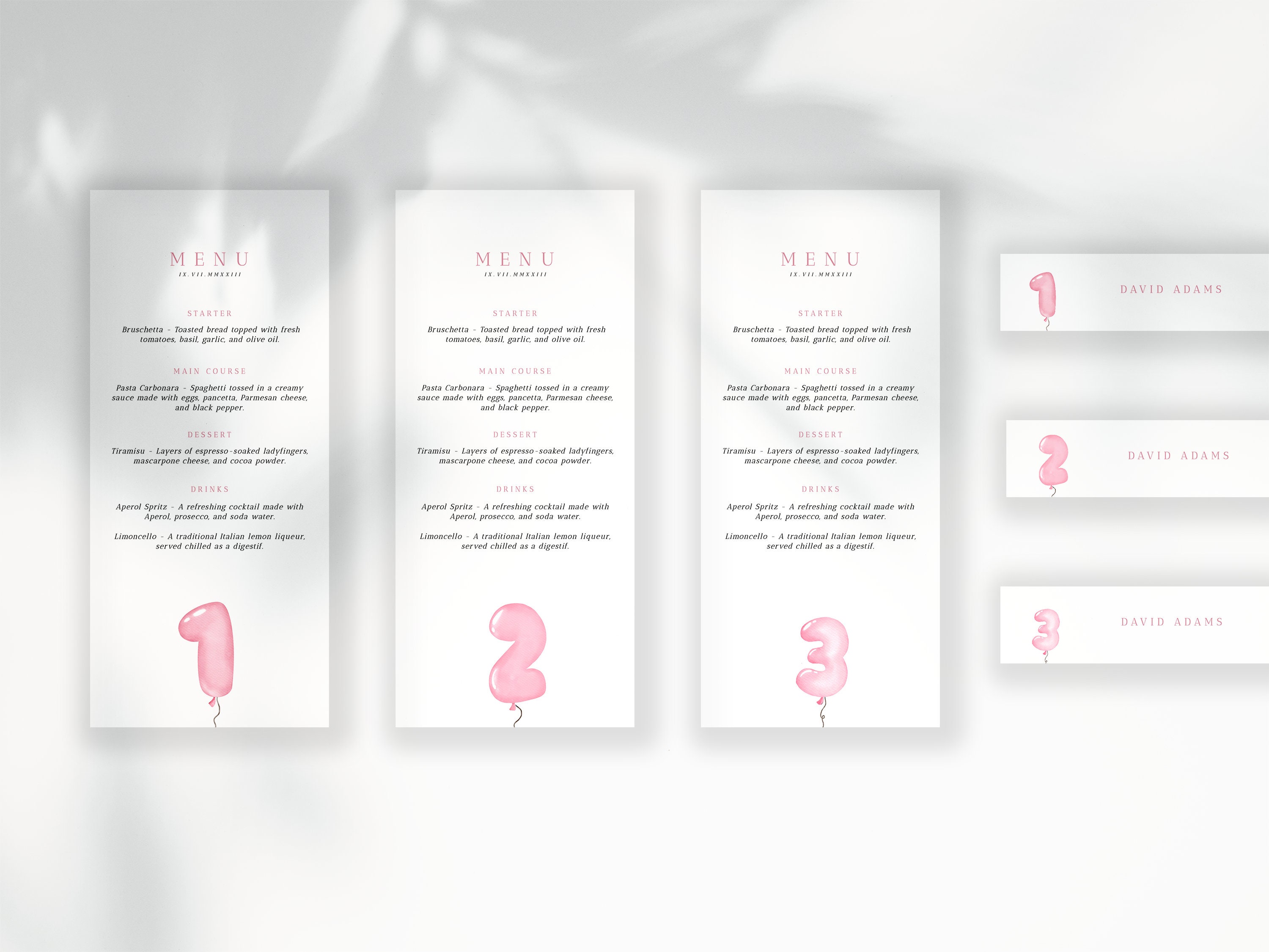 Printable Menu Editable Menu Template Menu for Celebration Name Place ...