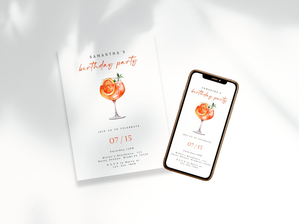 DIY Birthday Invitation Template Birthday Invitation Digital Invitation ...