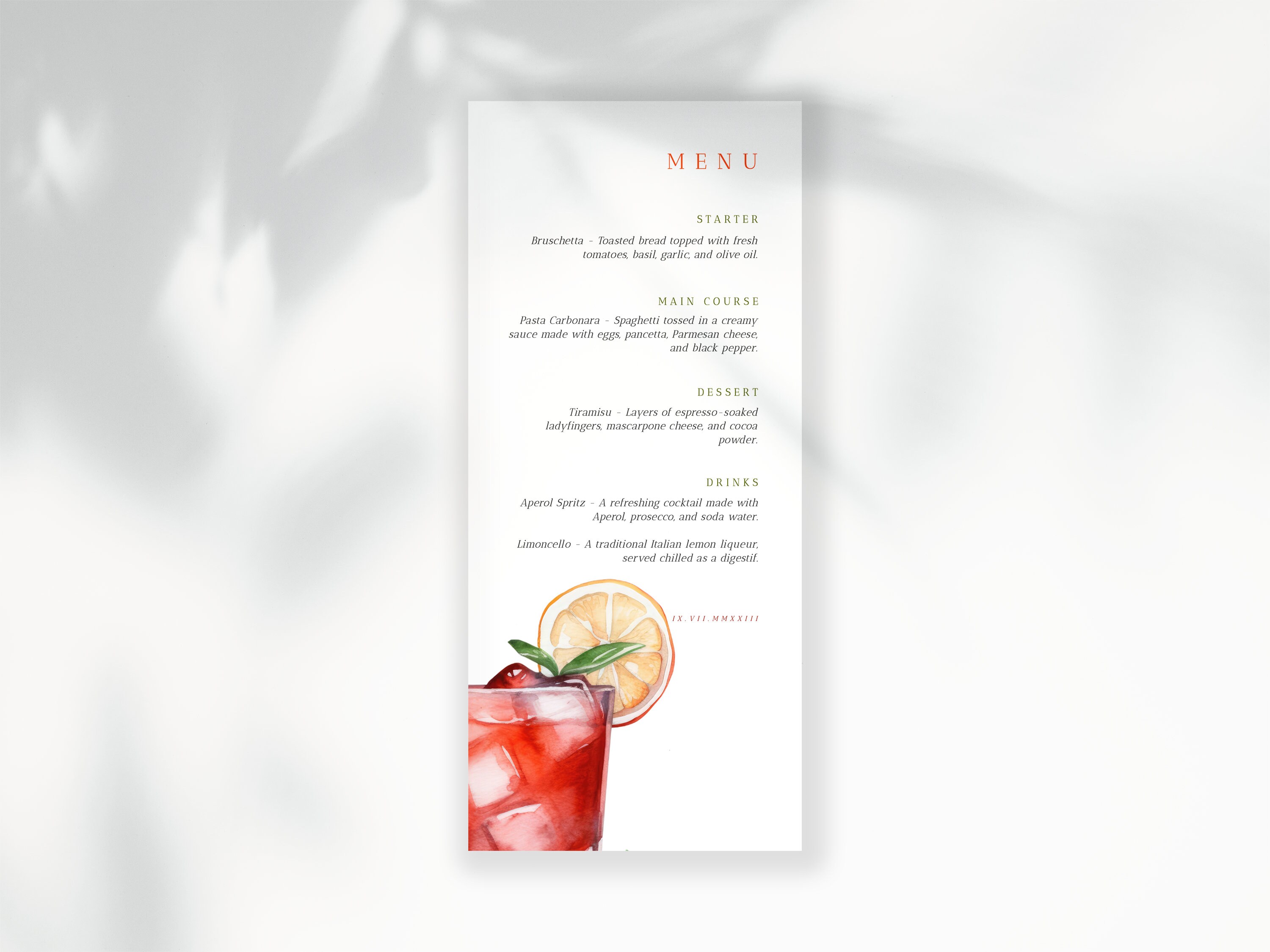 Printable Menu Editable Menu Template Menu for Celebration Minimalistic ...