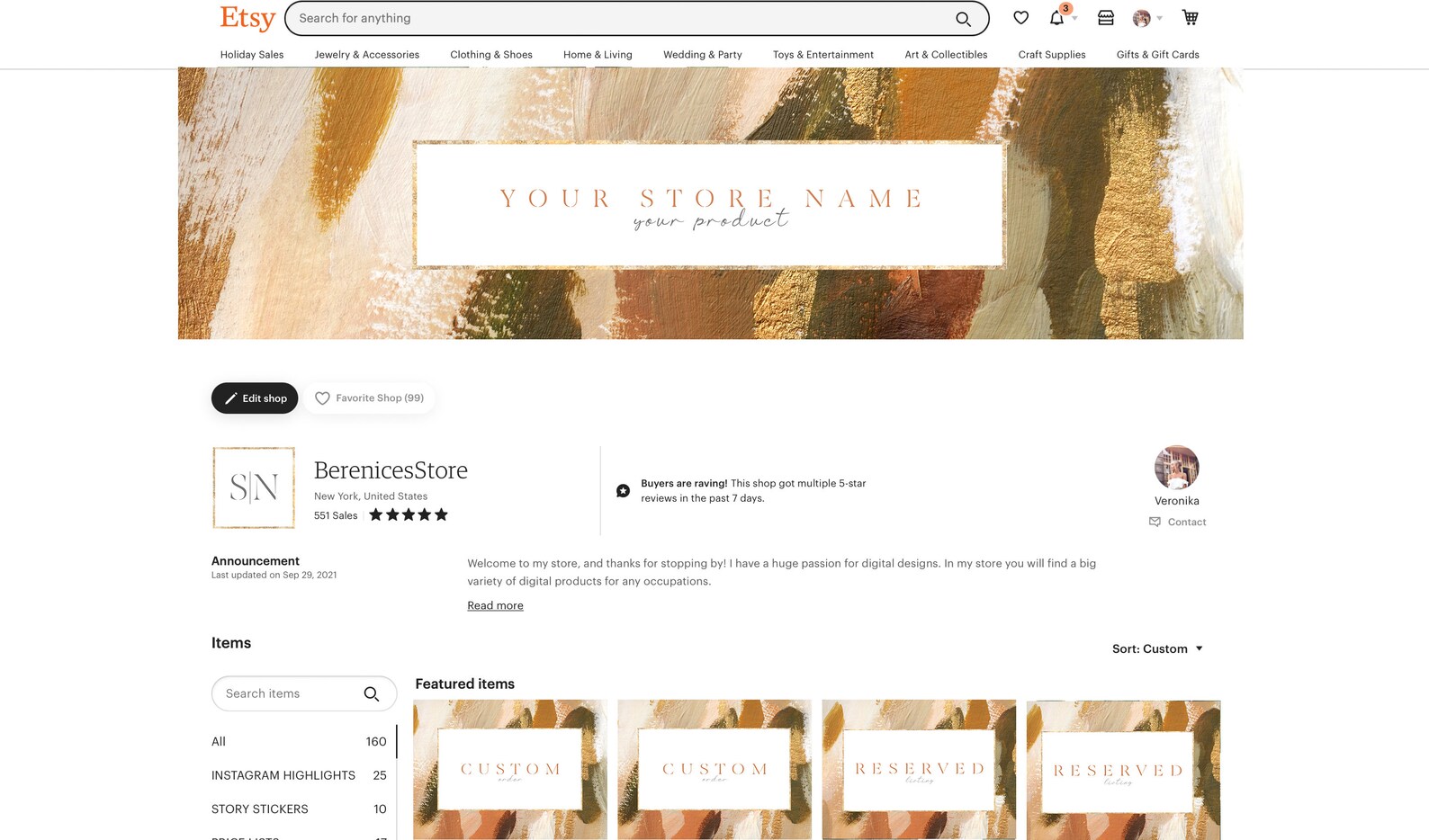 Editable Etsy Branding Kit Etsy Branding Etsy Beige - Etsy