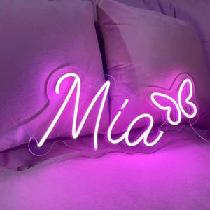 Custom Name Neon Sign, Name Neon Sign, Kids Bedroom Neon Sign Light ...