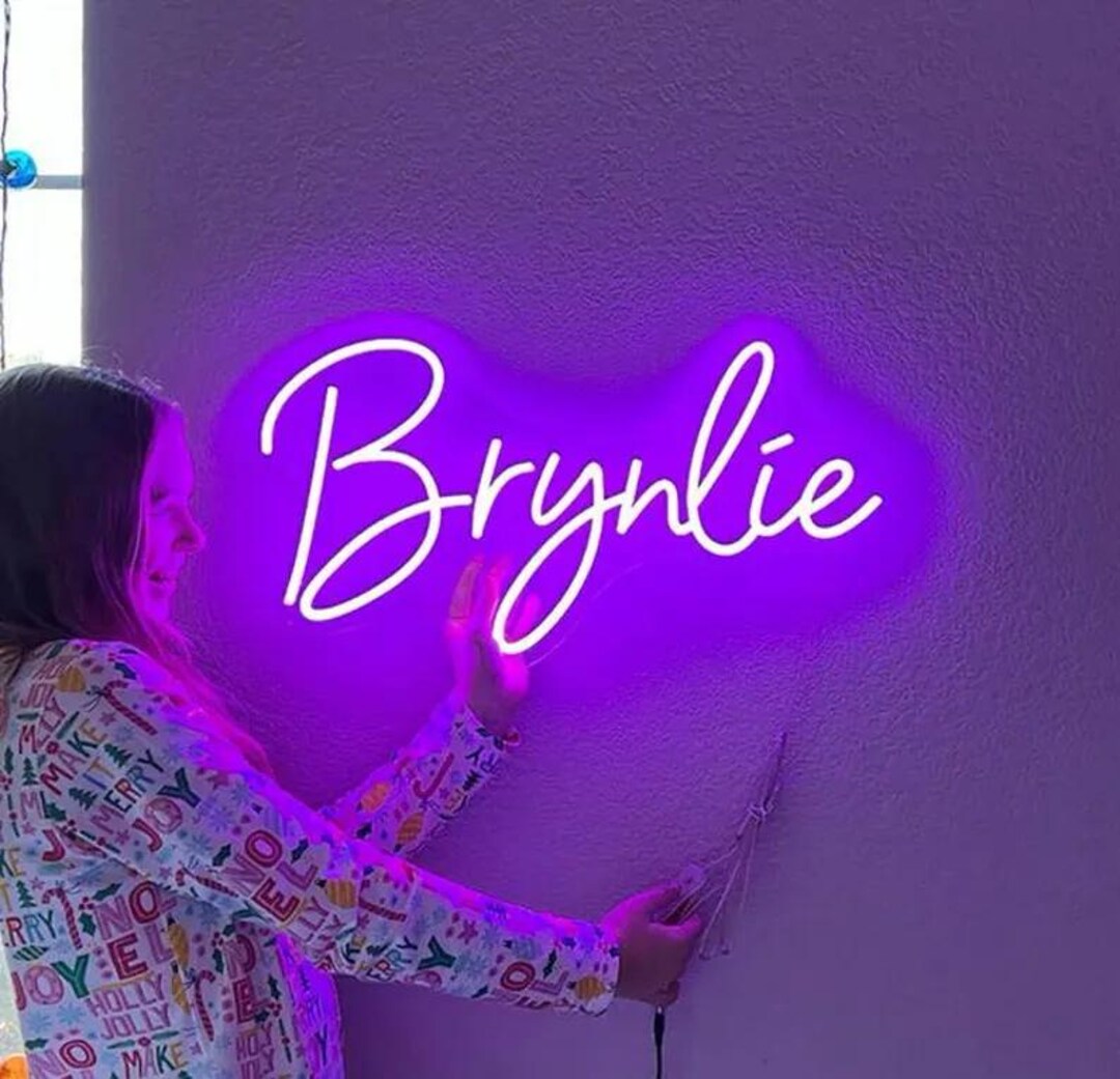 Custom Name Neon Sign, Name Neon Sign, Kids Bedroom Neon Sign Light ...