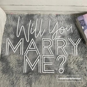 Will You Marry Me? Neon Sign, Custom Wedding LED Neon Light Home Wall ...