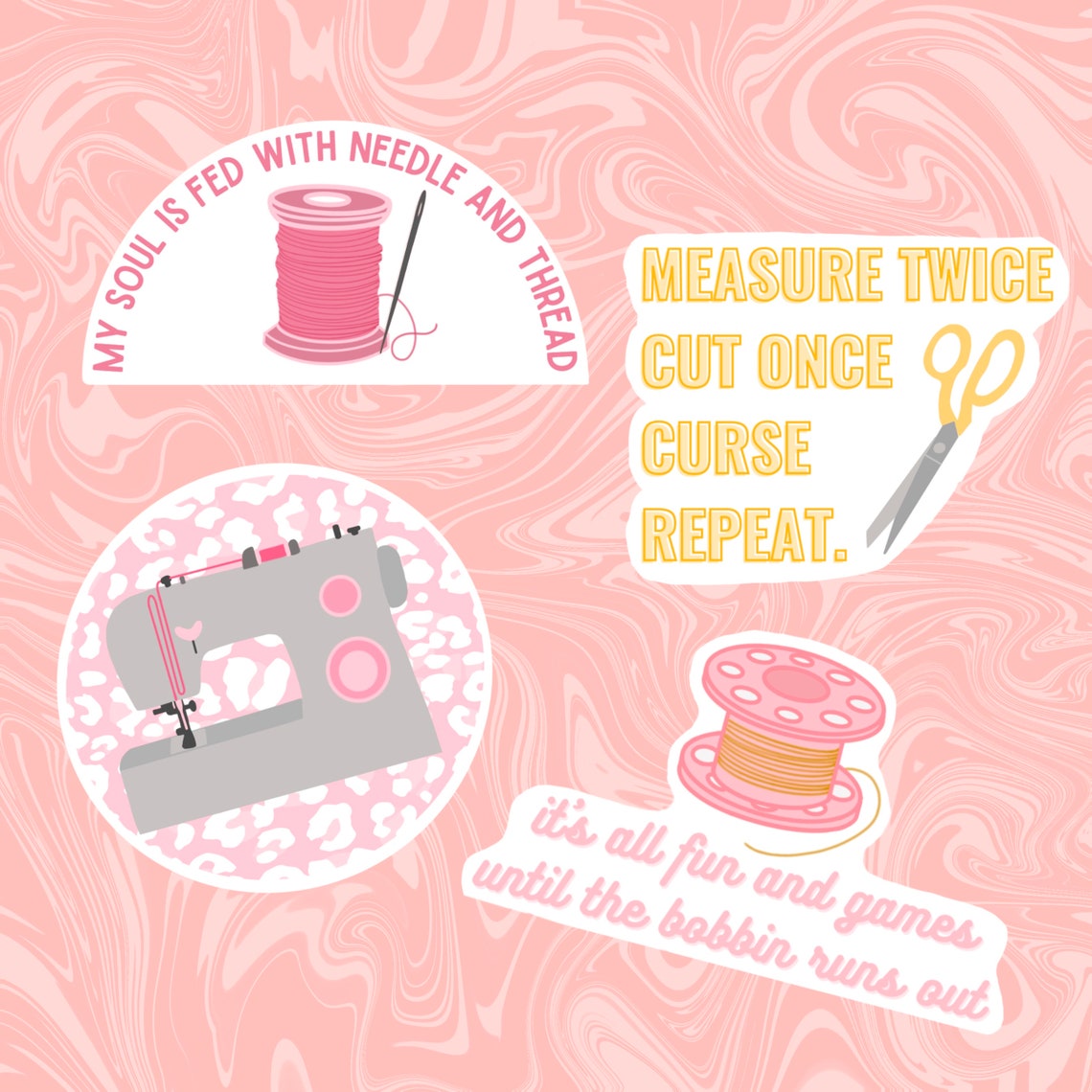 Sewing Stickers/ Sewing Vinyl Sticker/ Designer Stickers/ - Etsy