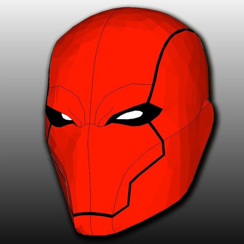 Red Hood Rebirth Mask Templates Foam | Etsy