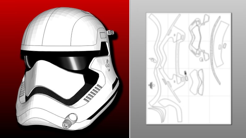 Stormtrooper First Order Helmet Templates Foam - Etsy