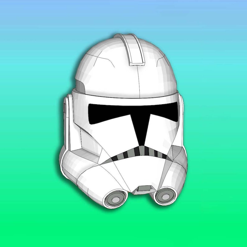 Animated Clone Trooper Phase 2 Helmet Templates Foam - Etsy