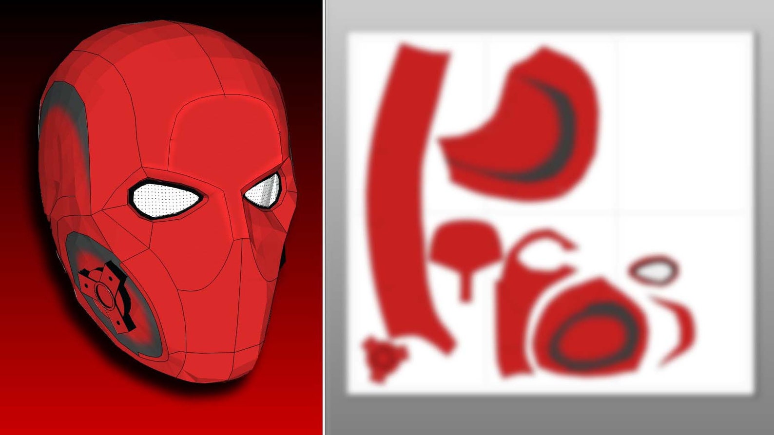 Red Hood Titans Mask Templates - Foam - Etsy