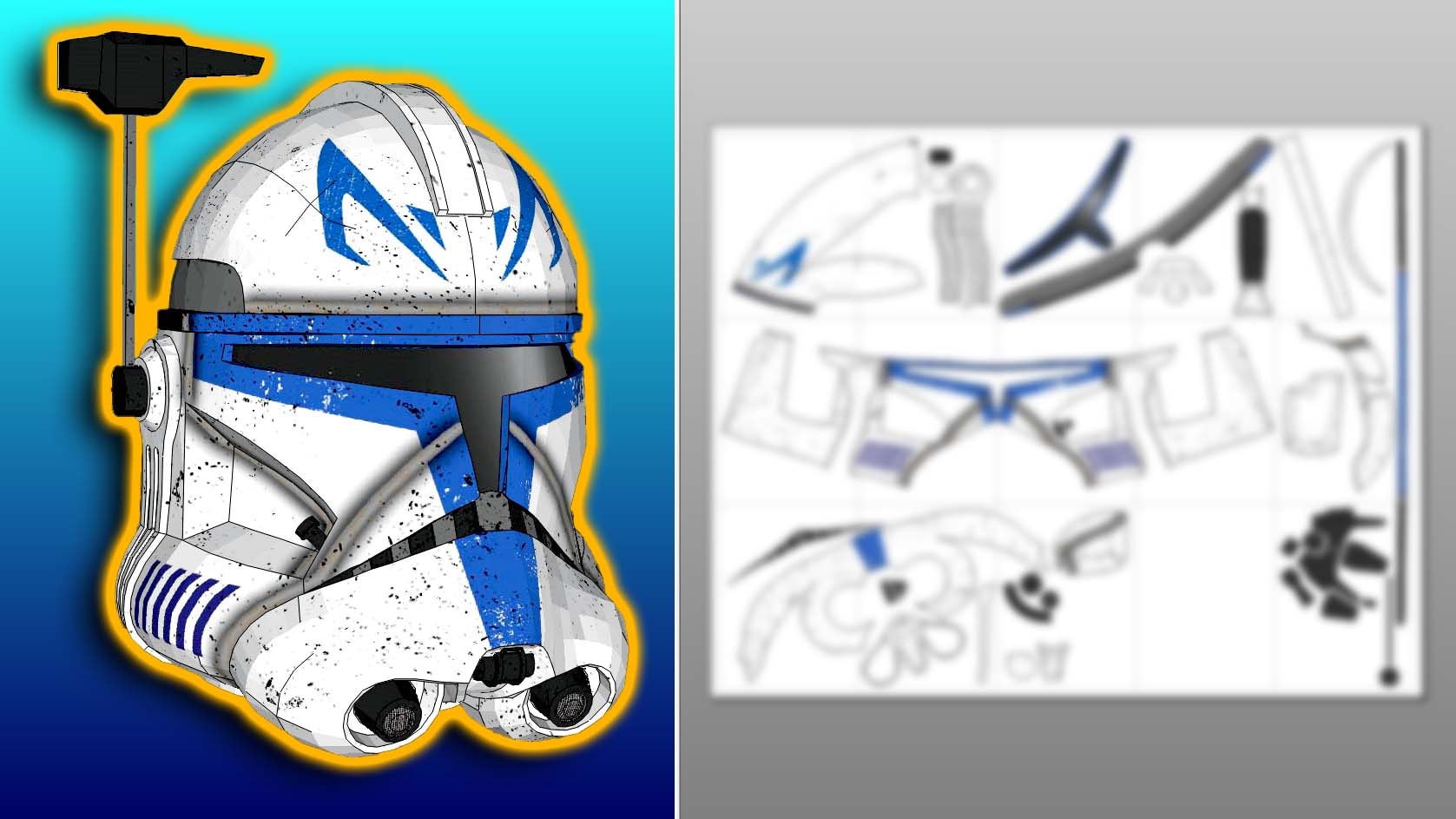Captain Rex Phase II Helmet Templates - Foam - Etsy