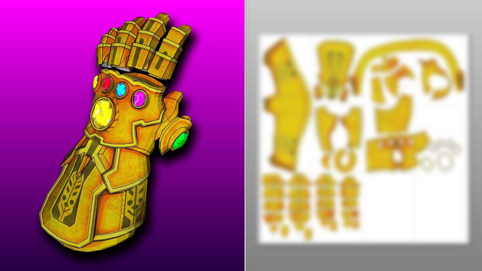 MCU Infinity Gauntlet Templates Foam - Etsy