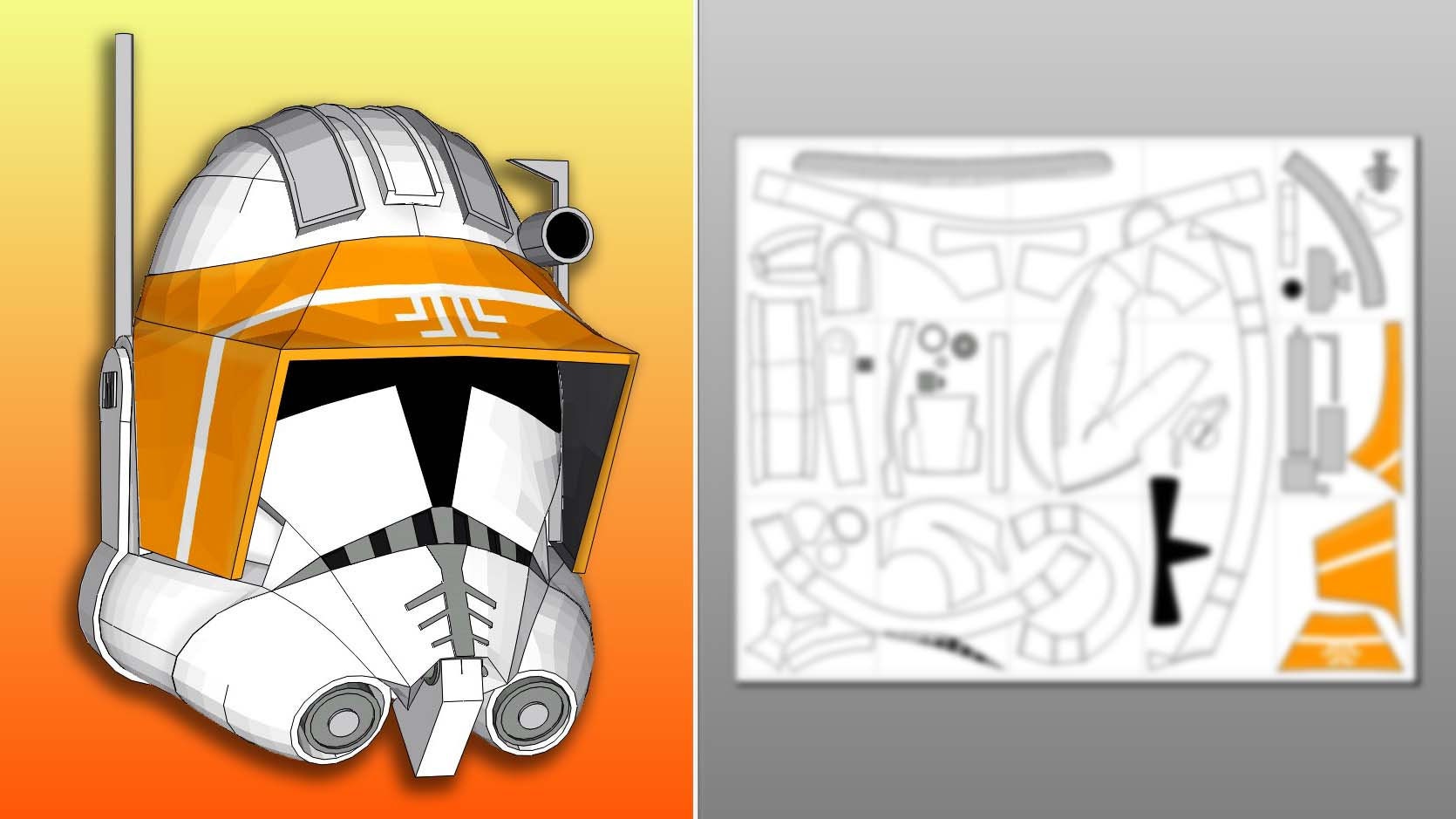 Animated Commander Cody Phase 2 Helmet Templates Foam - Etsy Australia