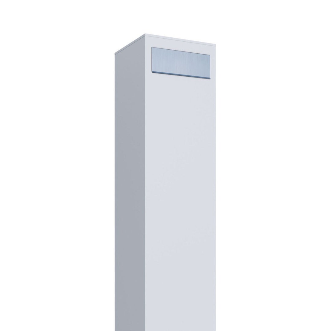Stand Letterbox Monolith White With Stainless Steel Flap - Etsy