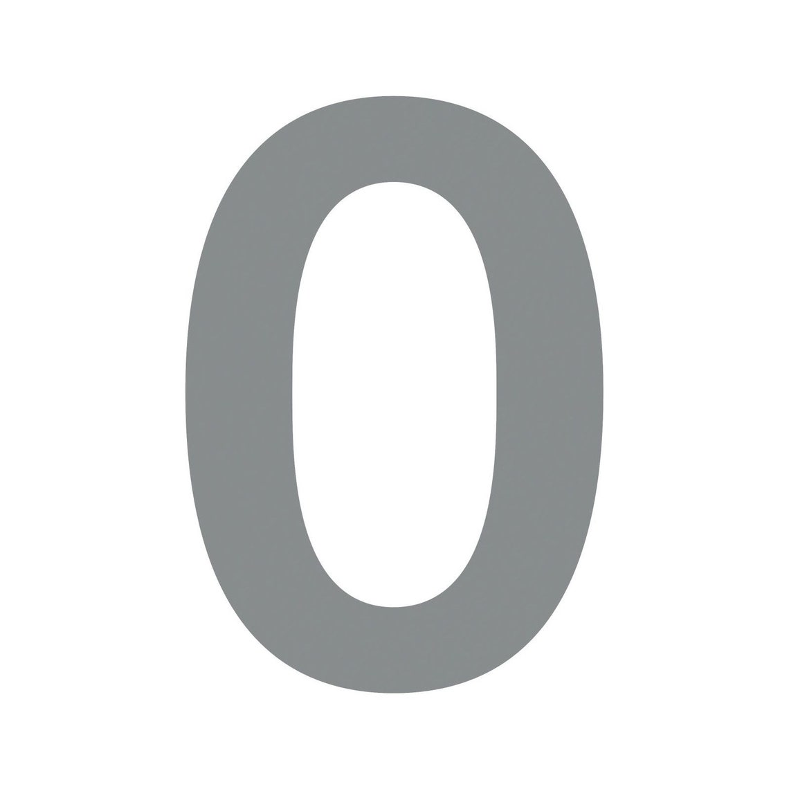 Number of House ''0'' Grey Metallic - Etsy Denmark