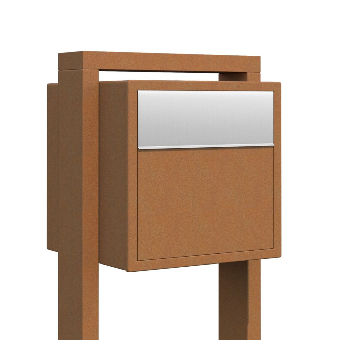 Stand Letterbox Soprano Rust With Stainless Steel Flap - Etsy