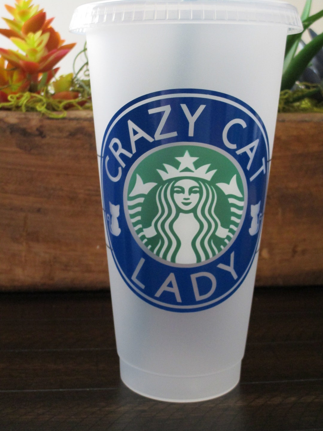 Crazy Cat Lady Starbuck's Hot or Cold Cup - Etsy