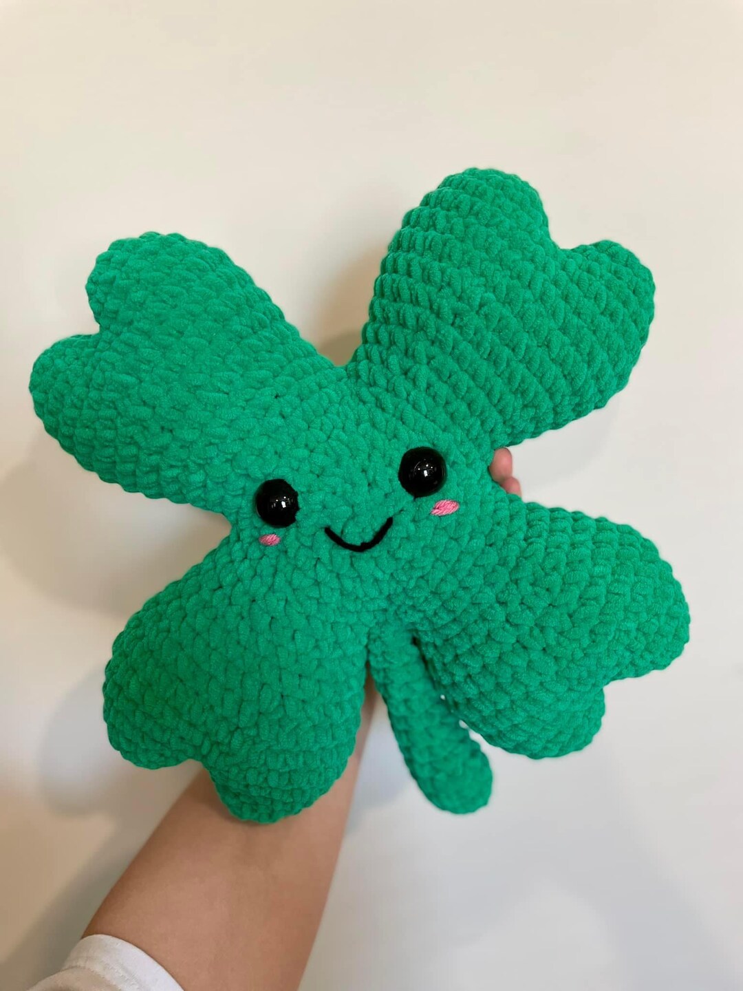 Handmade Crochet Four Leaf Clover, Crochet Plush, Amigurumi, 4 Leaf ...