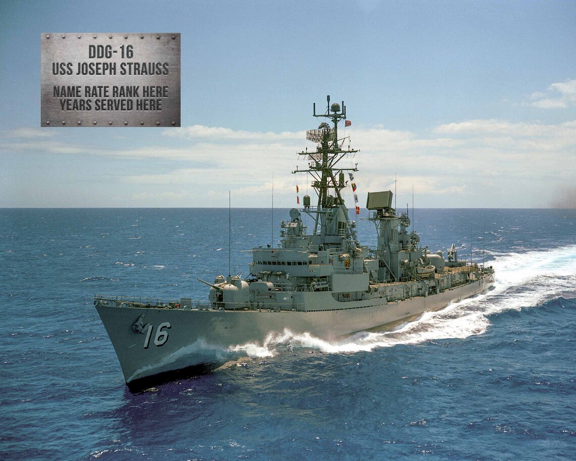 Personalized Metal DDG 16 USS Joseph Strauss Photo Wall Print - Etsy