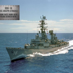 Personalized Metal DDG 16 USS Joseph Strauss Photo Wall Print - Etsy