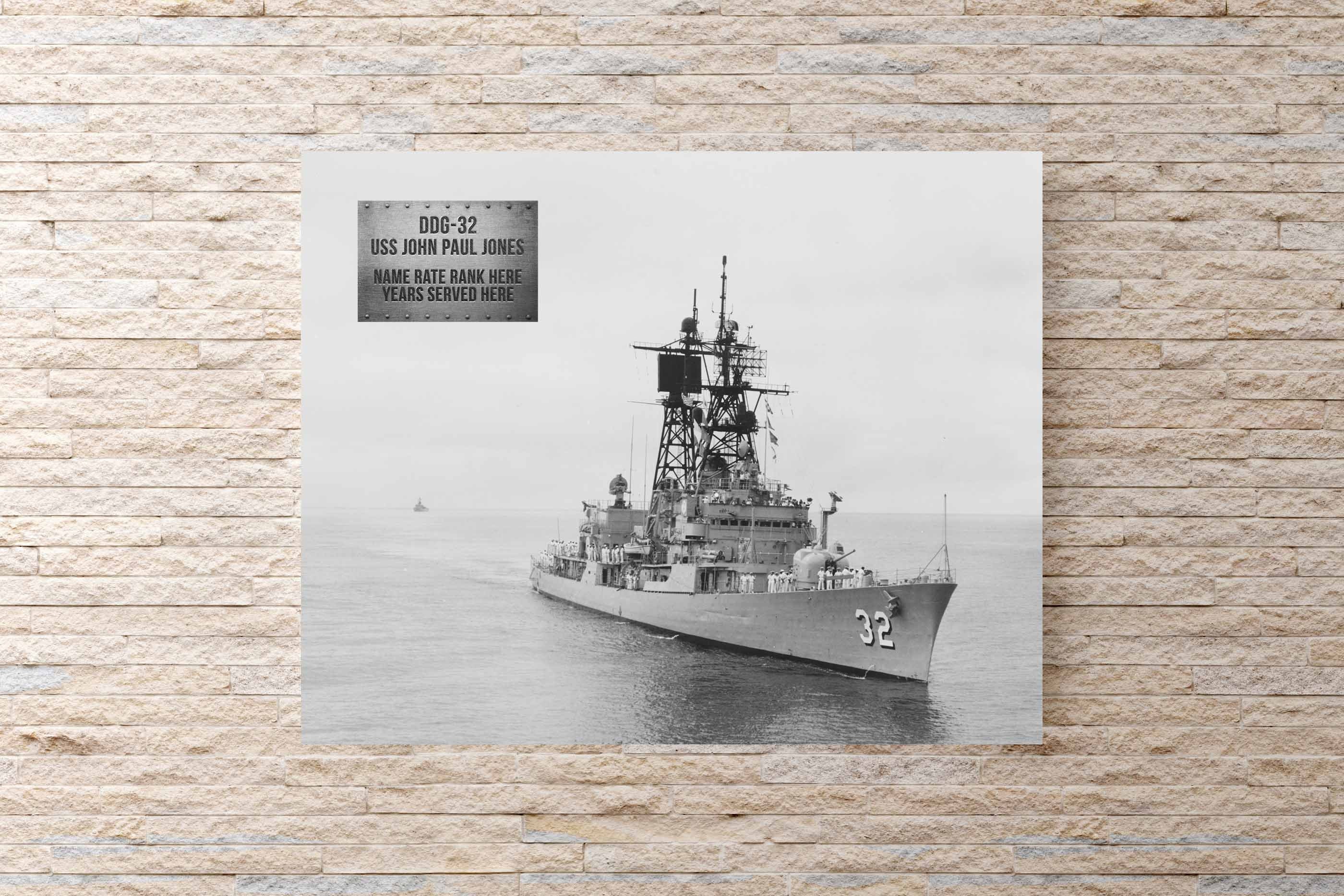 Personalized Metal DDG 32 USS John Paul Jones Photo Wall Print - Etsy