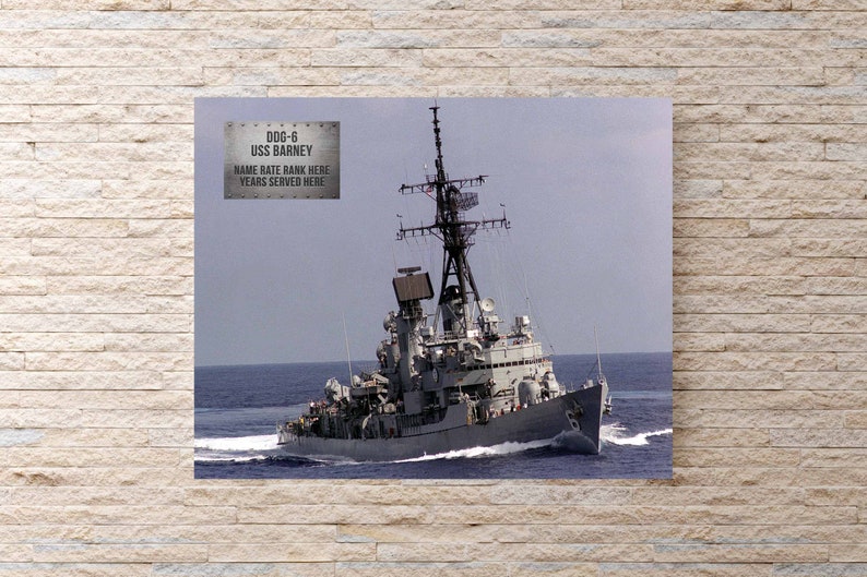 Personalized Metal DDG 6 USS Barney Photo Wall Print - Etsy
