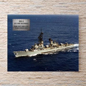 Personalized Metal DDG 8 USS Lynde Mccormick Photo Wall Print - Etsy