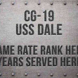 Personalized Metal CG 19 USS Dale Photo Wall Print - Etsy