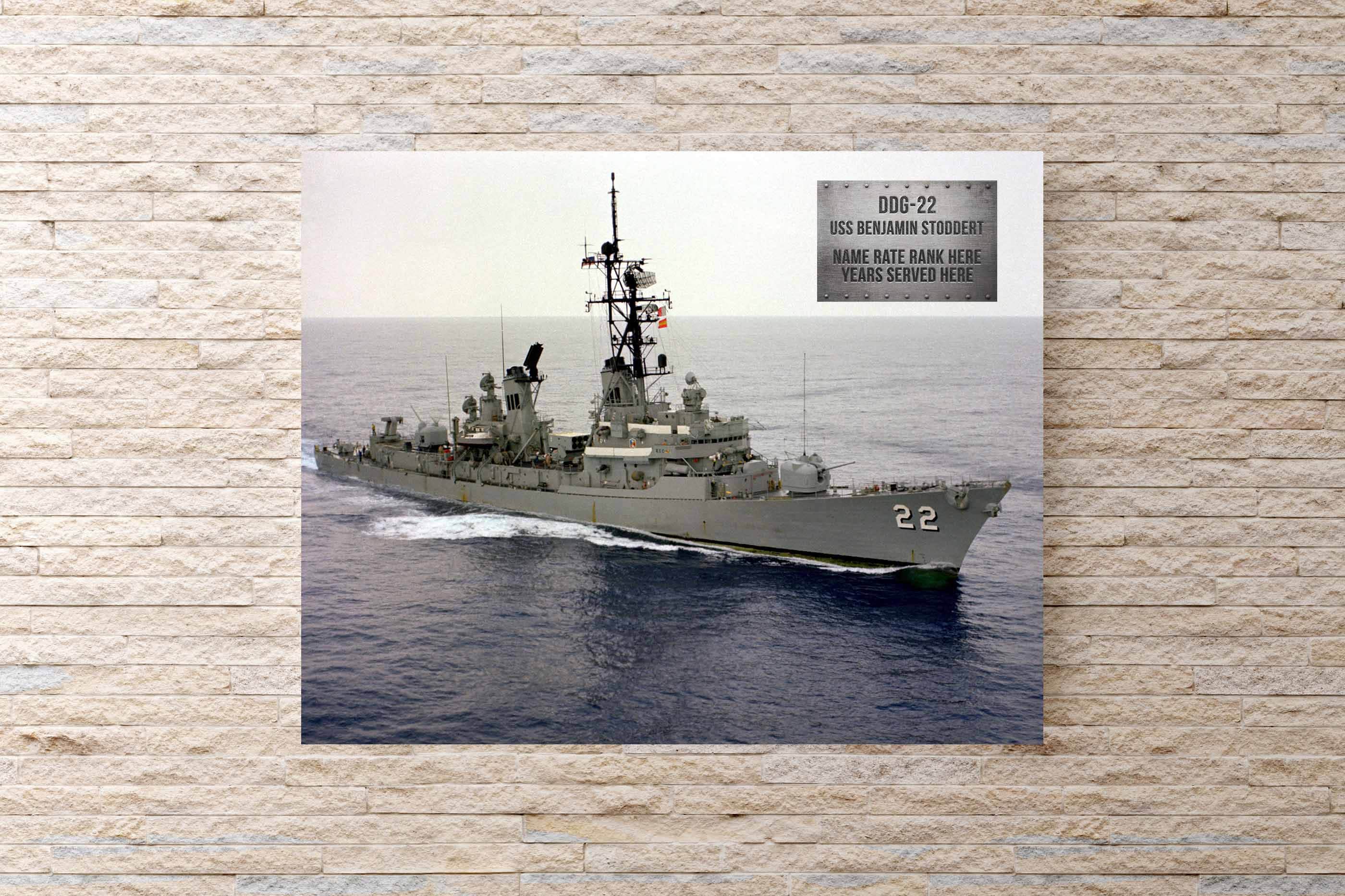 Personalized Metal DDG 22 USS Benjamin Stoddert Photo Wall Print - Etsy