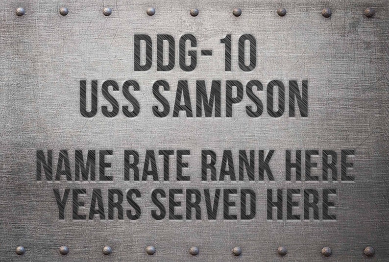 Personalized Metal DDG 10 USS Sampson Photo Wall Print - Etsy