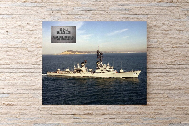 Personalized Metal DDG 12 USS Robison Photo Wall Print - Etsy