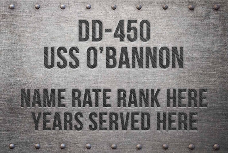 Personalized Metal DD 450 USS O'bannon Photo Wall Print - Etsy