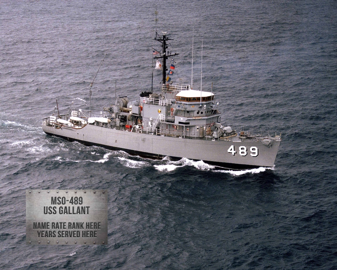 Personalized Metal MSO 489 USS Gallant Photo Wall Print - Etsy