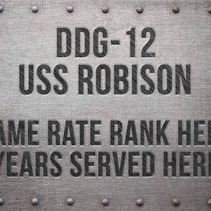Personalized Metal DDG 12 USS Robison Photo Wall Print - Etsy