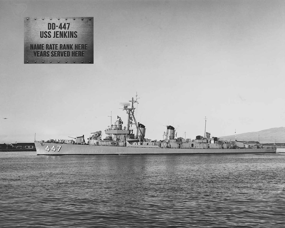 Personalized Metal DD 447 USS Jenkins Photo Wall Print - Etsy