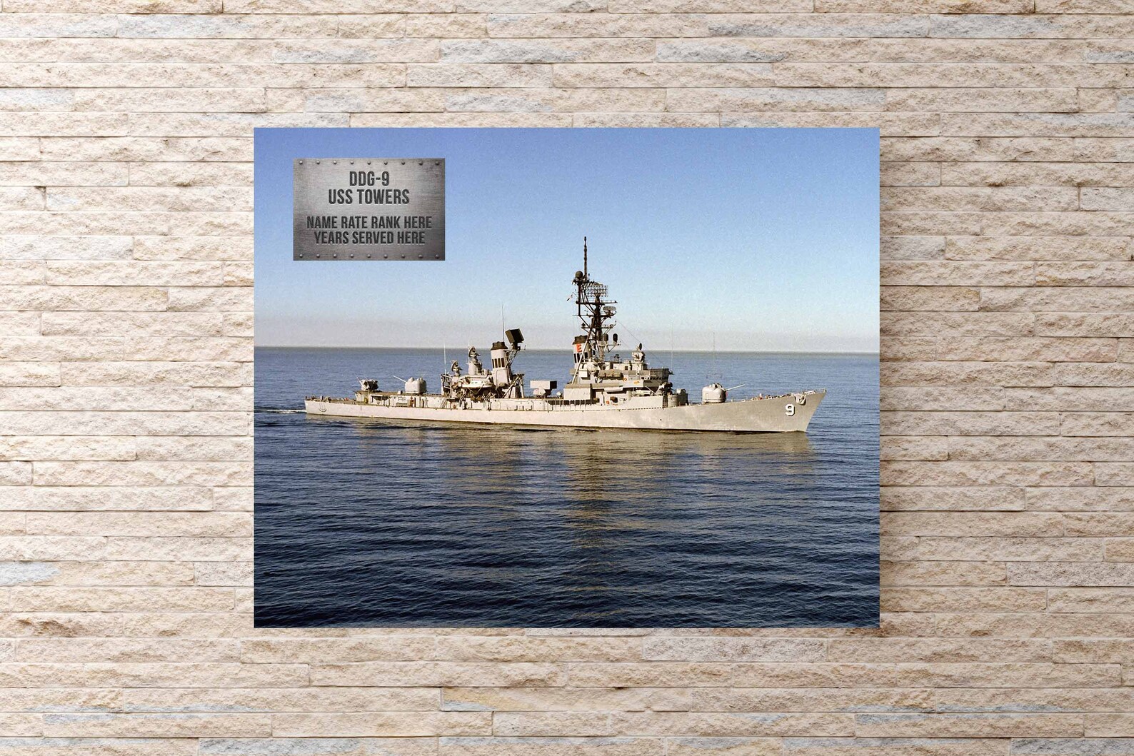Personalized Metal DDG 9 USS Towers Photo Wall Print - Etsy