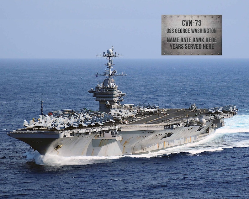 Personalized 8 X 10 CVN 73 USS George Washington Photo Print - Etsy