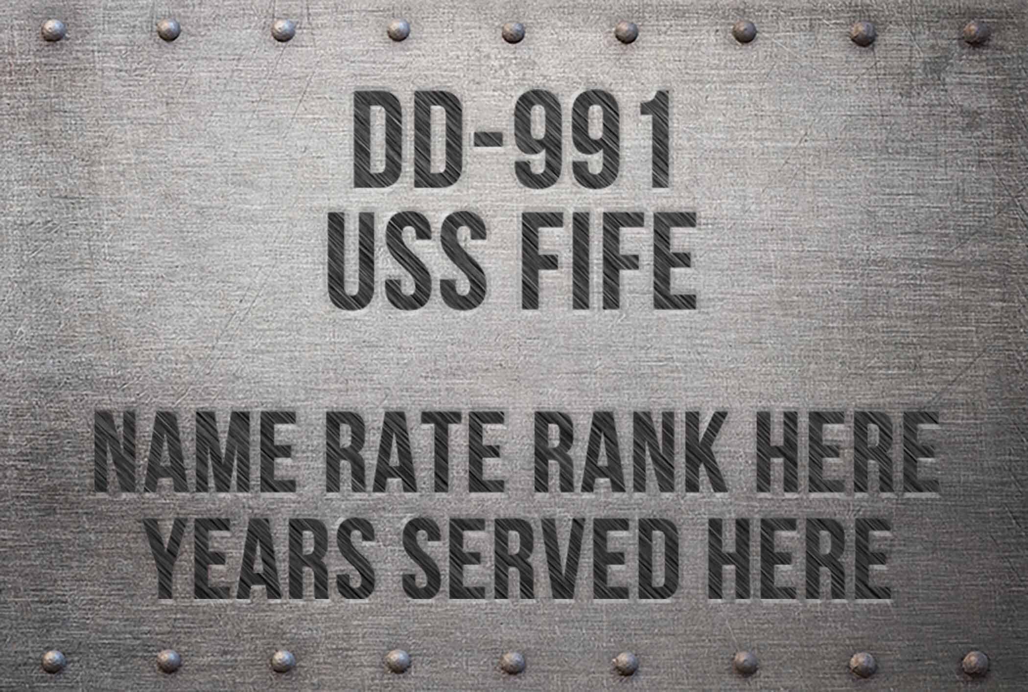 Personalized Metal DD 991 USS Fife Photo Wall Print - Etsy