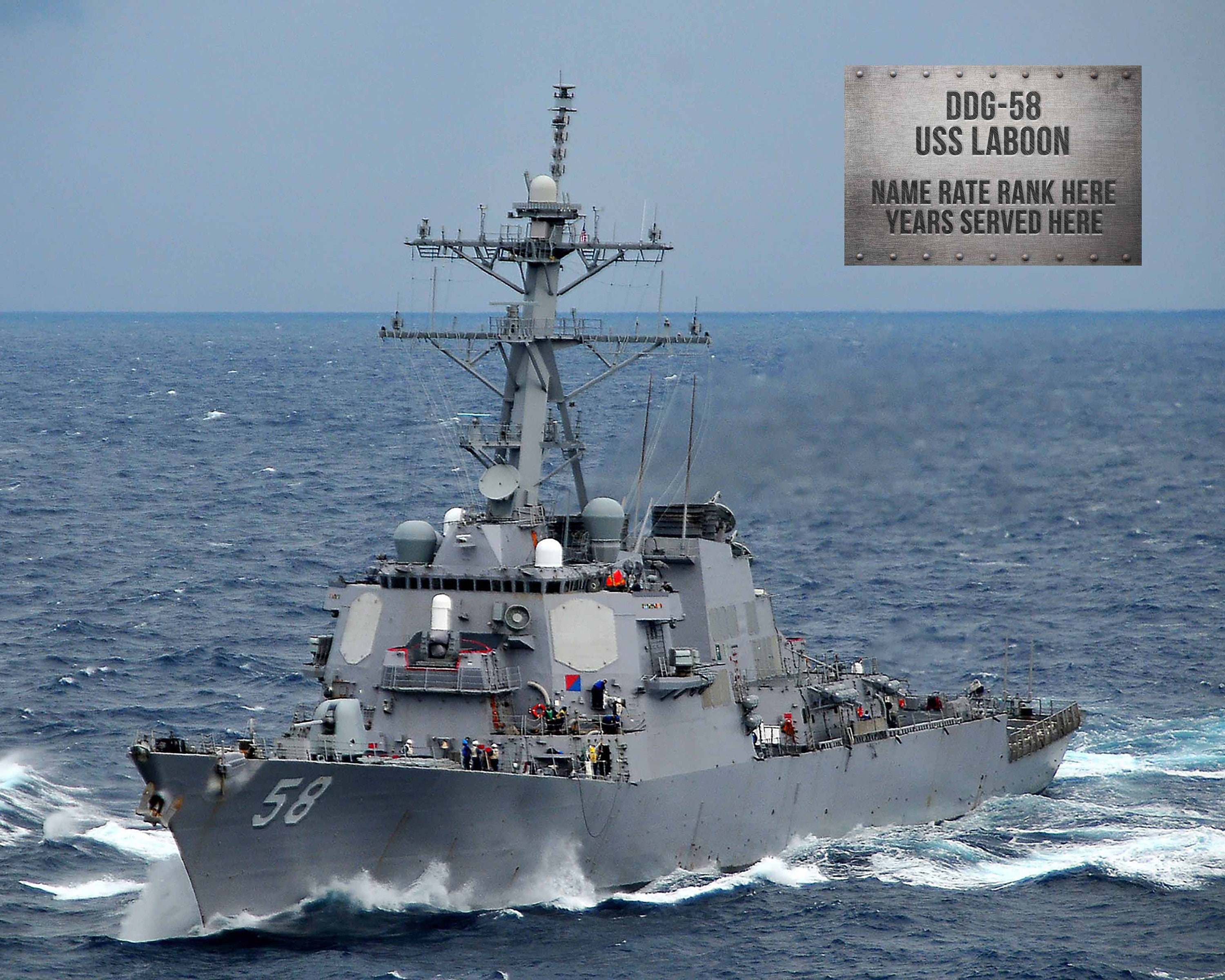 Personalized Metal DDG 58 USS Laboon Photo Wall Print - Etsy