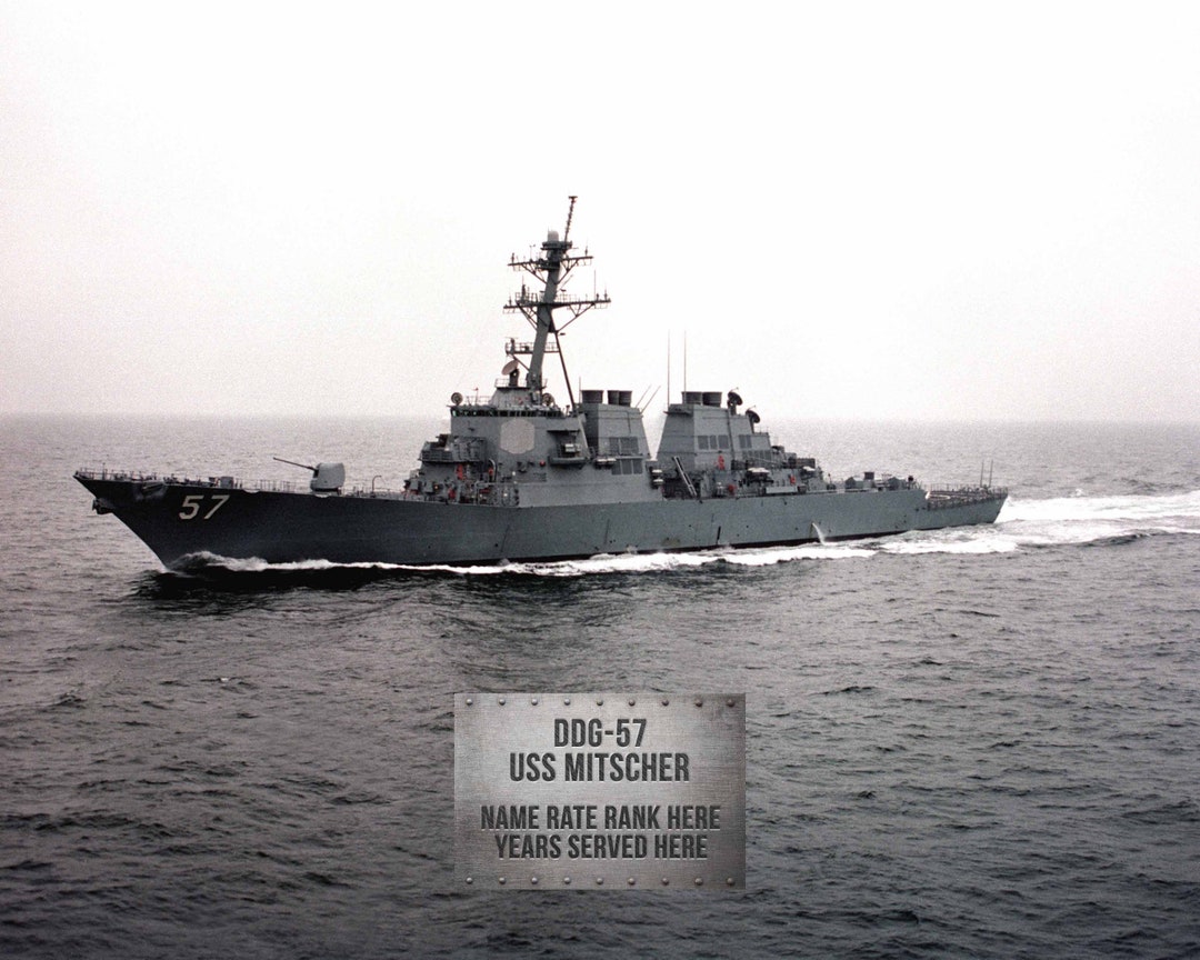 Personalized Metal DDG 57 USS Mitscher Photo Wall Print - Etsy