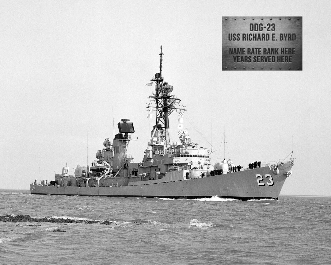 Personalized Metal DDG 23 USS Richard E Byrd Photo Wall Print - Etsy