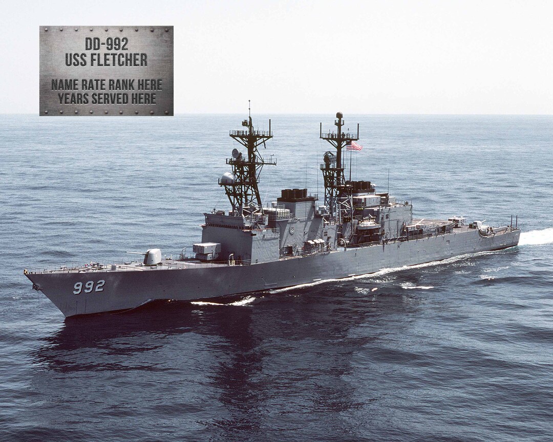 Personalized Metal DD 992 USS Fletcher Photo Wall Print - Etsy