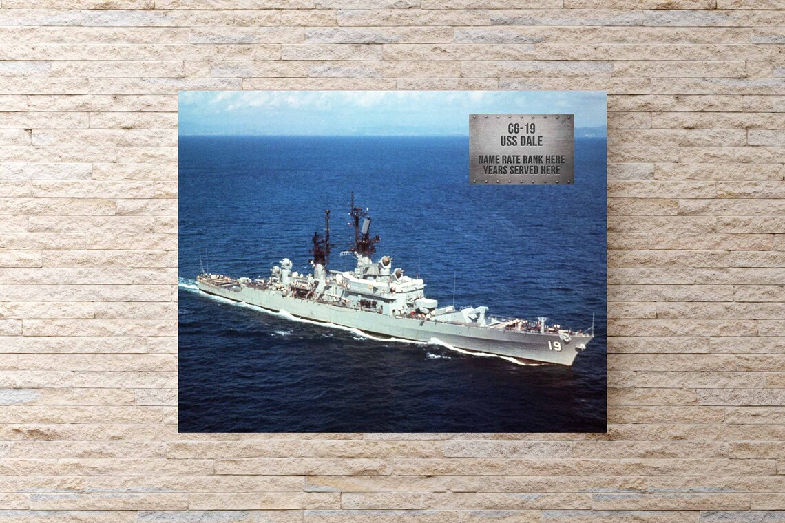 Personalized Metal CG 19 USS Dale Photo Wall Print - Etsy