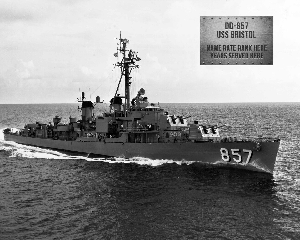Personalized Metal DD 857 USS Bristol Photo Wall Print - Etsy