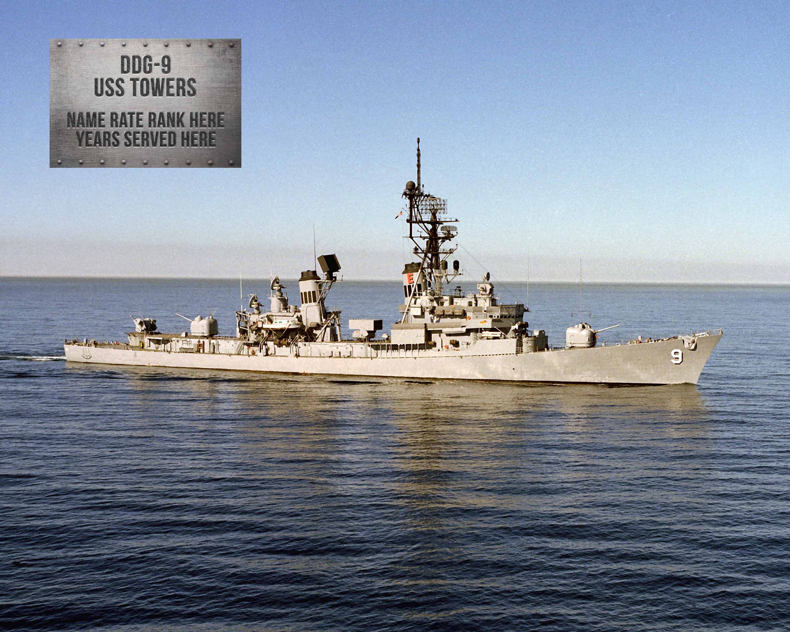 Personalized Metal DDG 9 USS Towers Photo Wall Print - Etsy