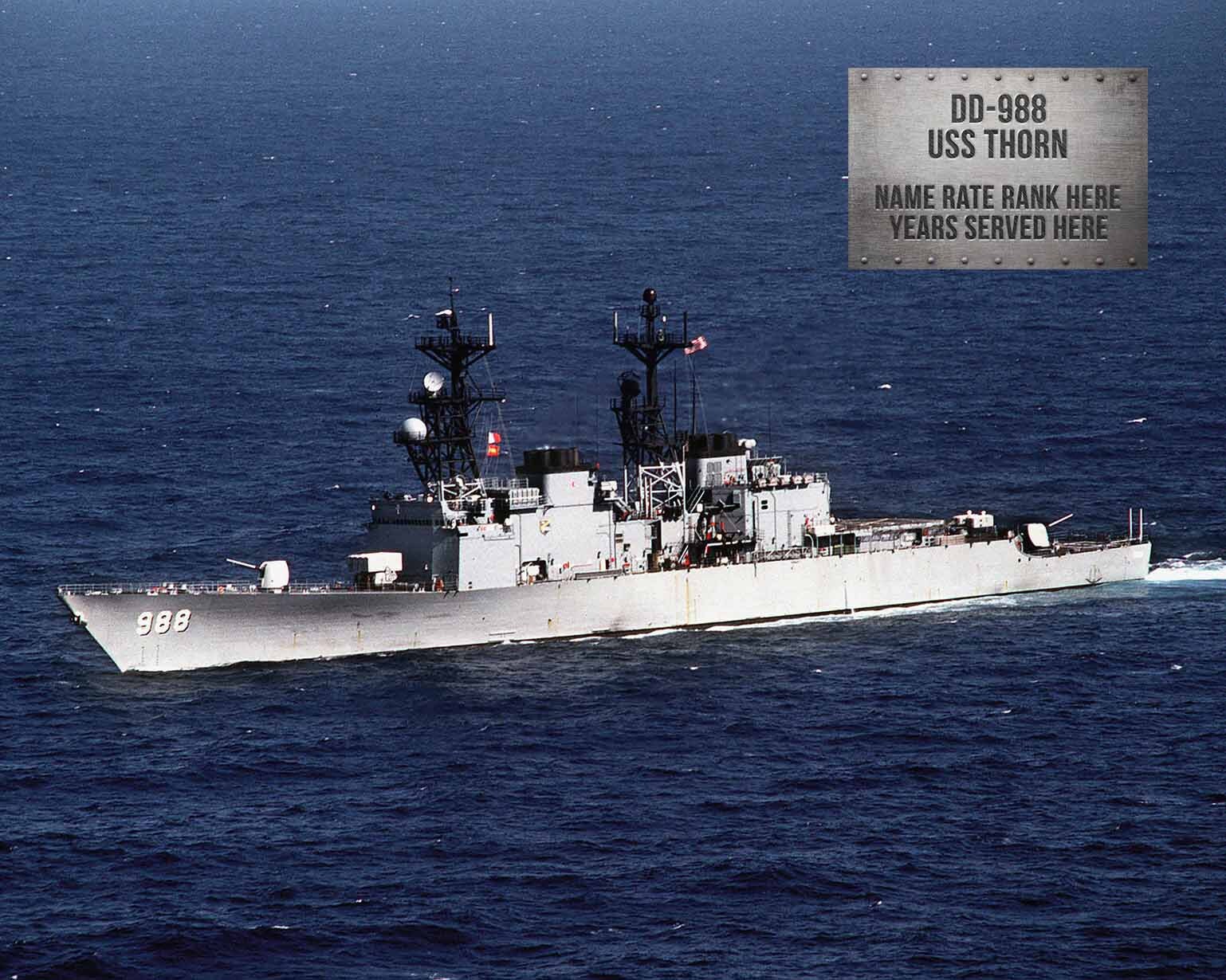 Personalized Metal DD 988 USS Thorn Photo Wall Print - Etsy