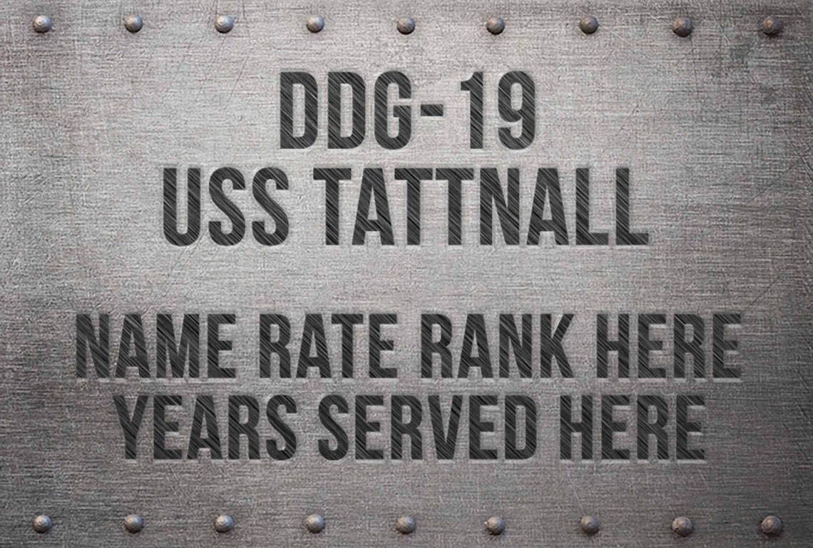Personalized Metal DDG 19 USS Tattnall Photo Wall Print - Etsy