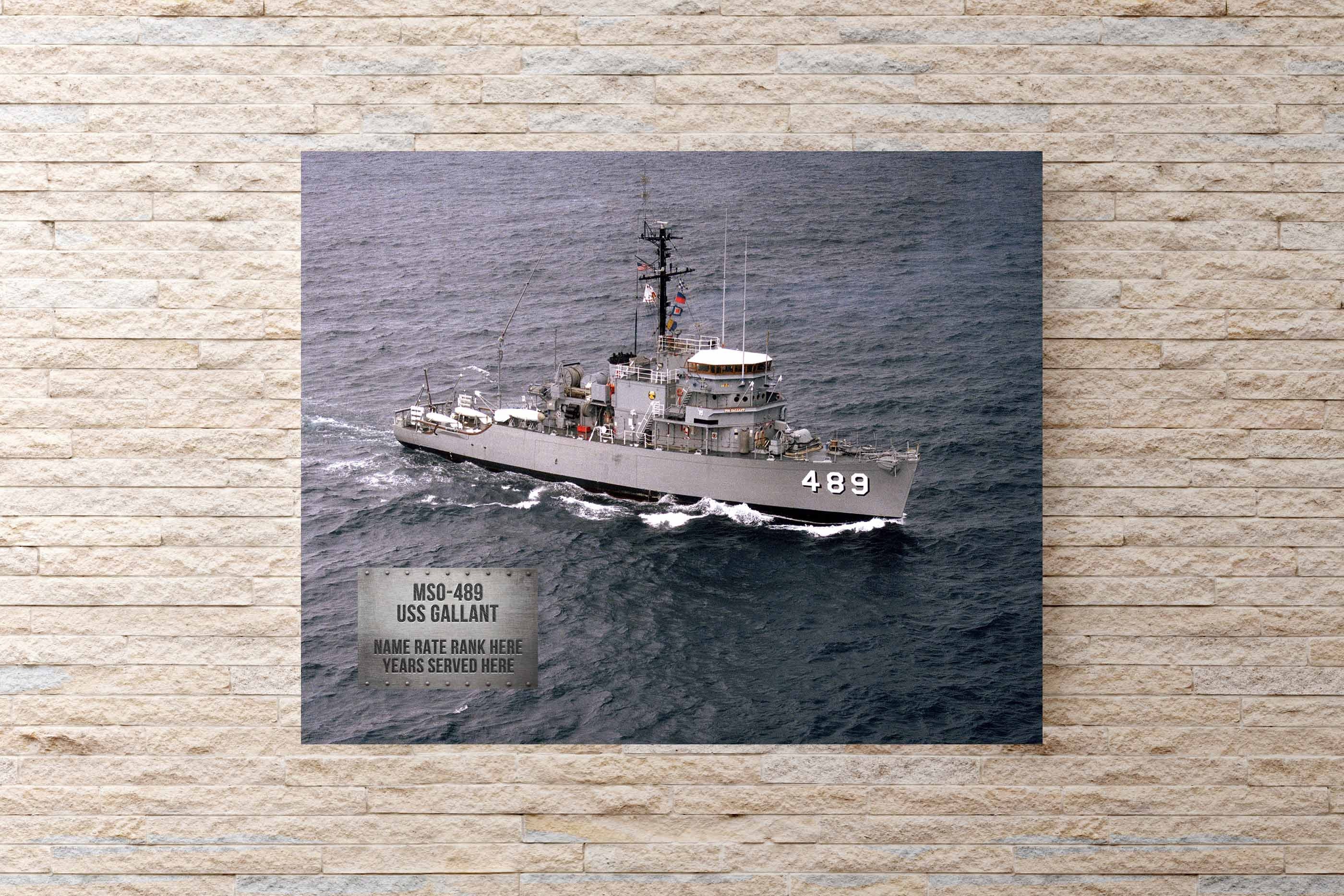Personalized Metal MSO 489 USS Gallant Photo Wall Print - Etsy