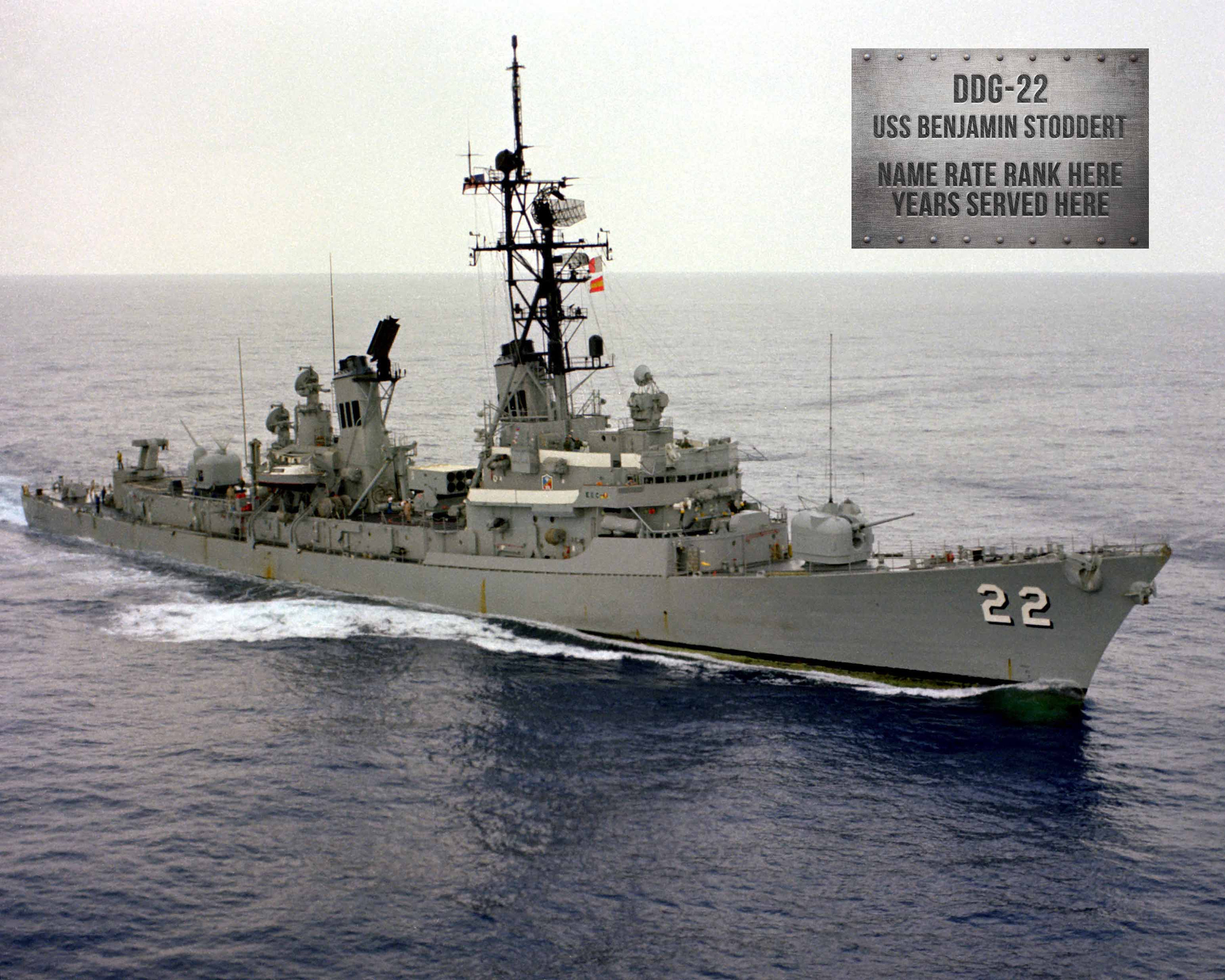 Personalized Metal DDG 22 USS Benjamin Stoddert Photo Wall Print - Etsy